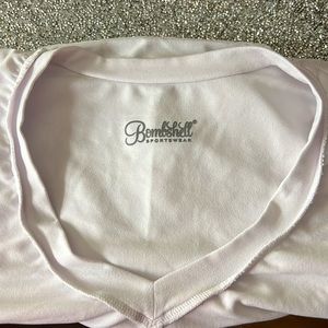 Bombshell Sportswear | Tops | Bombshell Compliment White Tee Xs | Poshmark